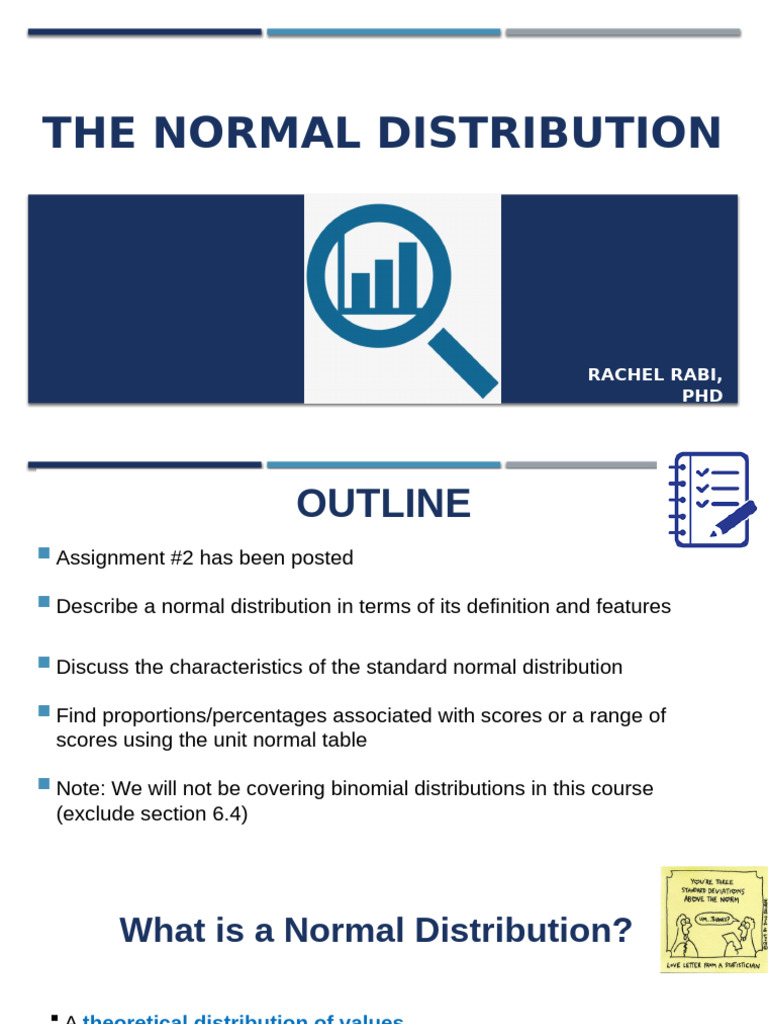 Psyc2021d Fall2024 Lecture 7 Normal Distributions Probability | PDF | Standard Error | Normal ...
