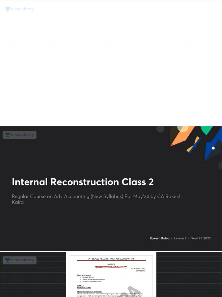 Internal Reconstruction Class 2 With Anno | PDF