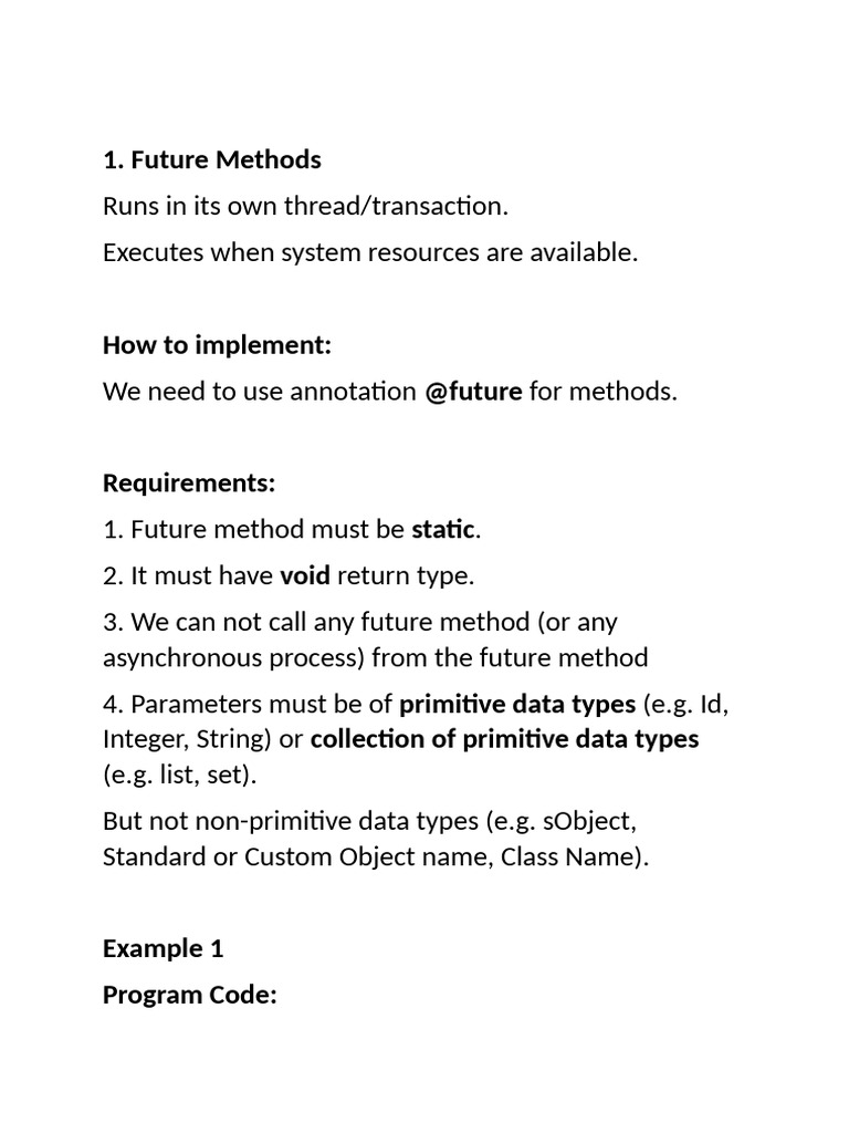 Async Apex Future Method | PDF