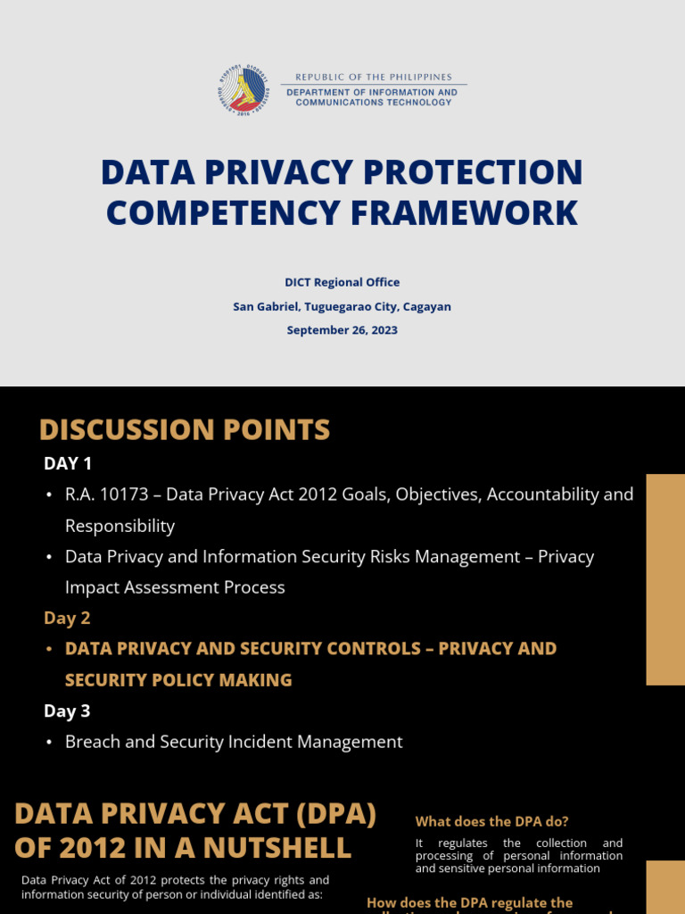 Data Privacy Protection Competency Framework Day 2 Privacy Policy ...