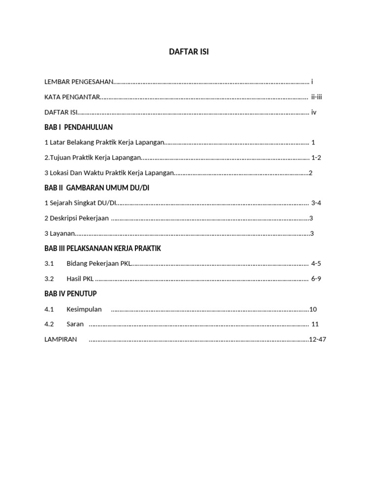 Daftar Isi | PDF
