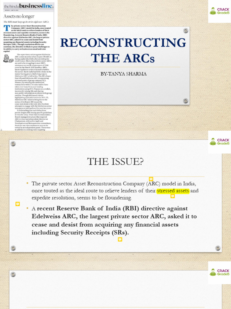 10th June - Reconstruction of ARCs | PDF | Business | Finance & Money Management