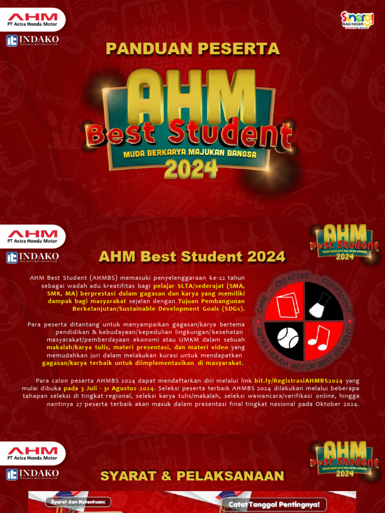 Panduan AHM Best Student 2024 | PDF