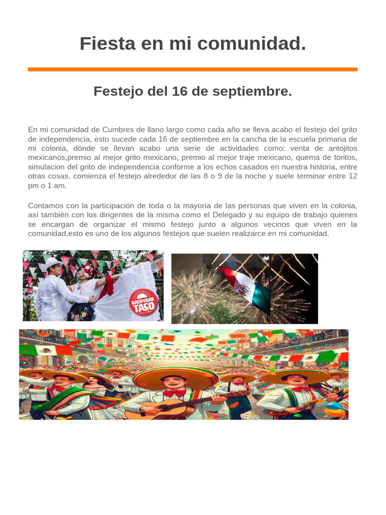 Fiesta de Mi Comunidad | PDF | Ciencias sociales