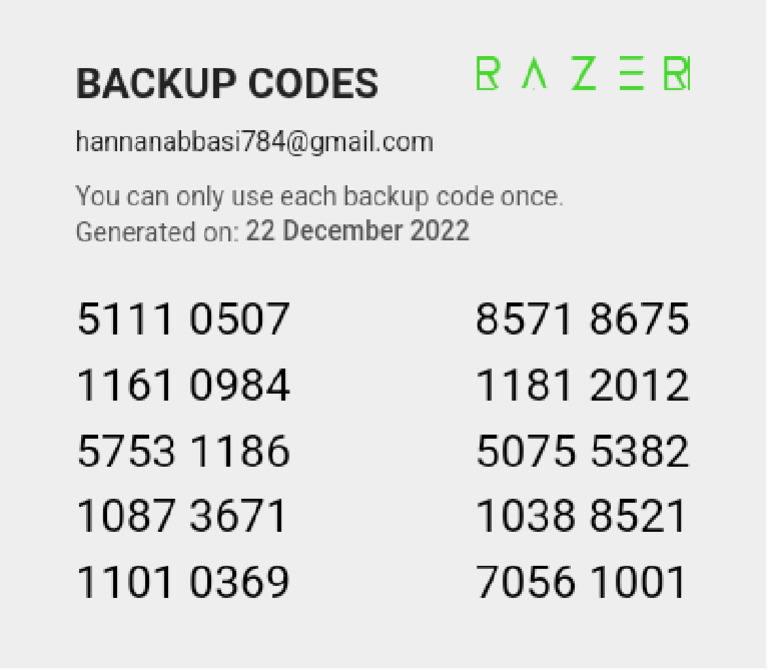 Razer Id Codes 1671698898291 | PDF