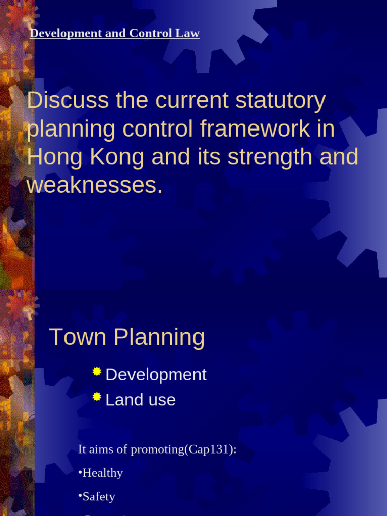 Current Statutory Planning Control Framework | PDF | Finance & Money ...