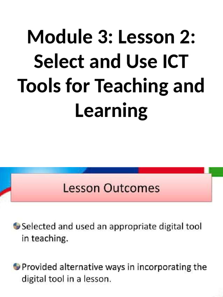 Select and Use ICT Tools For Teaching and Learning | PDF