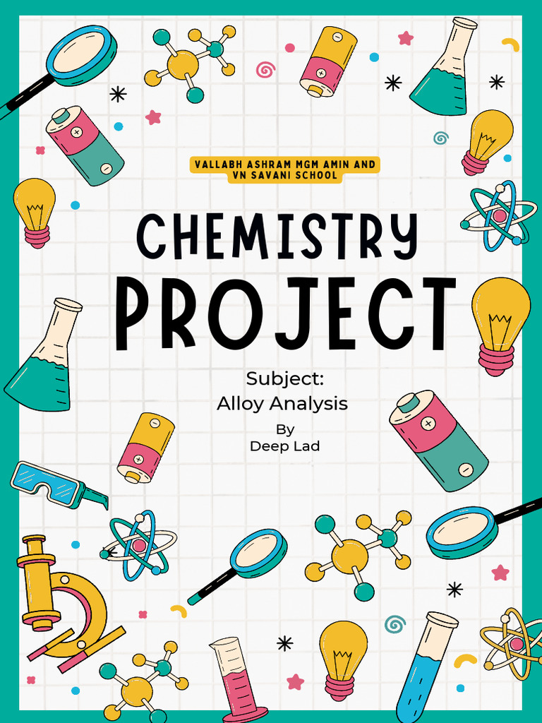 Green and Yellow Doodle Science Project Cover A4 Document | PDF