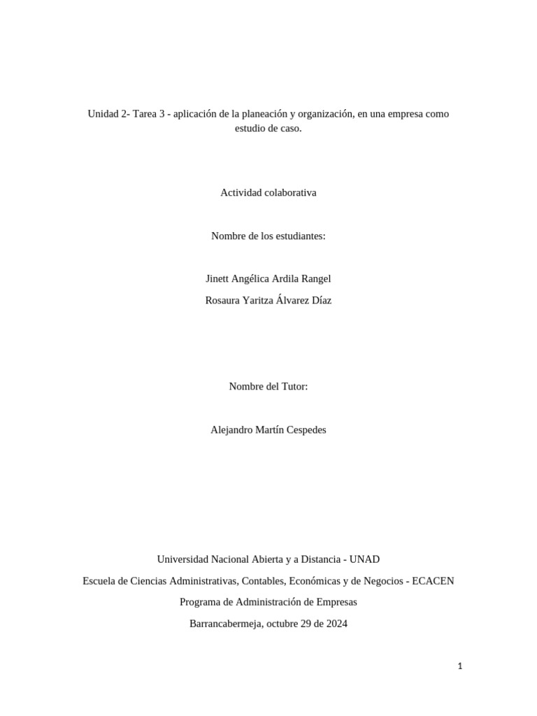 Unidad 2 - Tarea 3 - ActividadColaborativa1 | PDF | Marketing ...