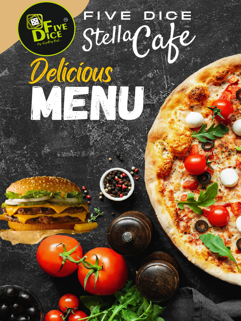 Five Dice Cafe Menu Overview | PDF | Salad | Hamburgers
