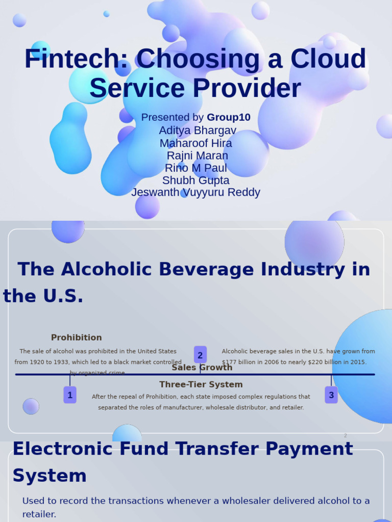 Fintech - Choosing A Cloud Services Provider by Group 10 | PDF | Cloud Computing | Amazon Web ...