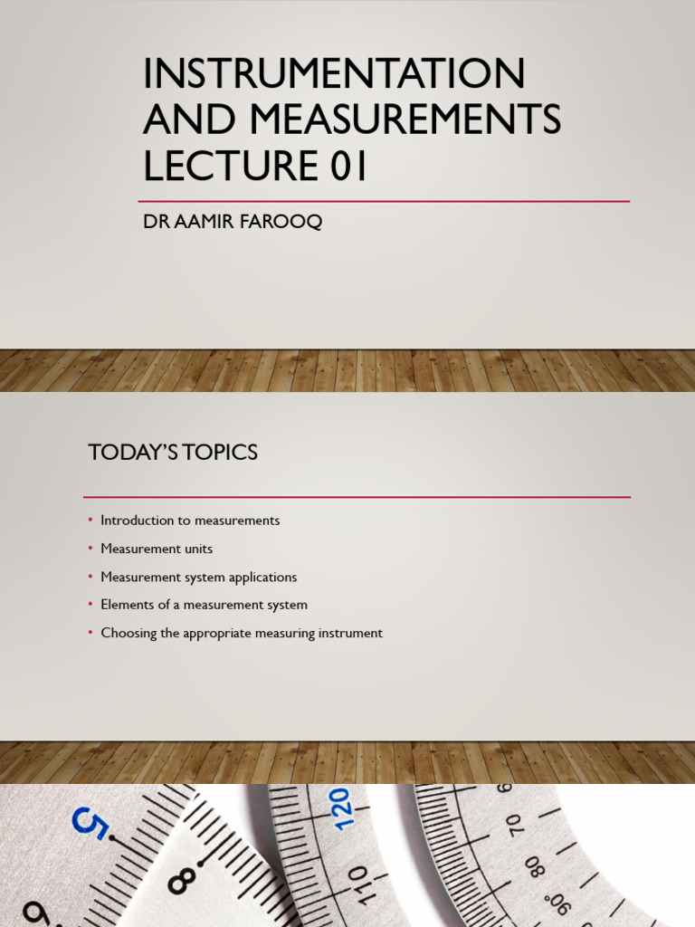Lecture-01a of Introduction of Instruments | PDF | Foot (Unit) | Sensor