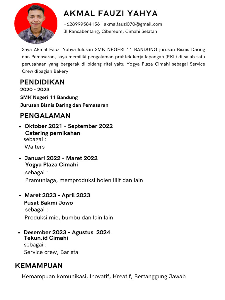 CV Akmal Fauzi | PDF