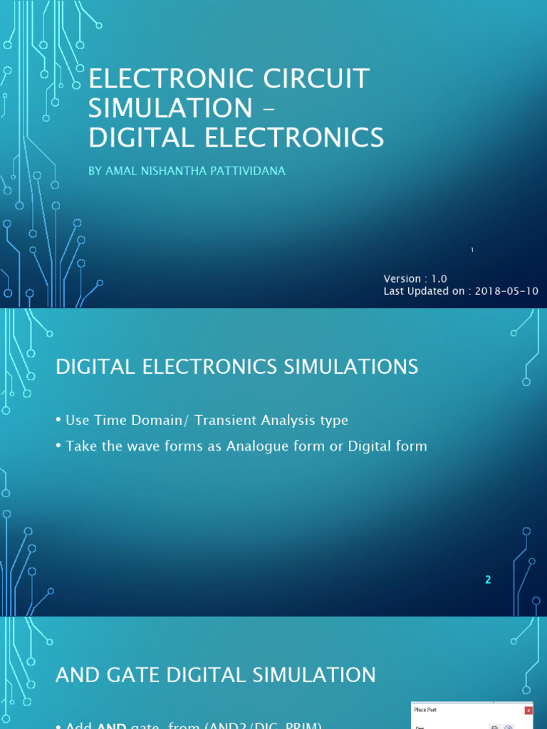 Digital Electronics Circuit Simulation Guide Pdf Logic Gate