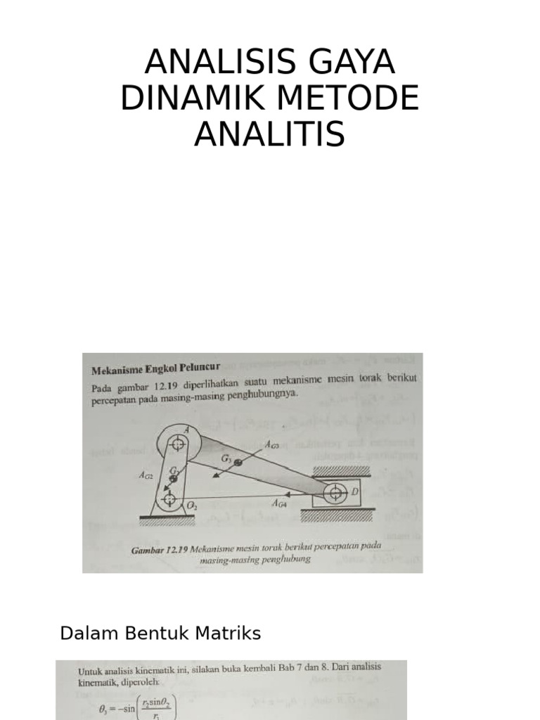 Analisis Gaya Dinamik Metode Analitis 15102024 | PDF | Teknologi & Rekayasa