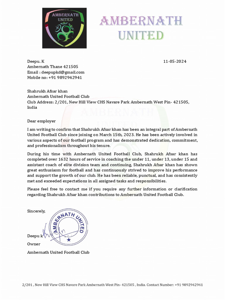 Au Letter | PDF