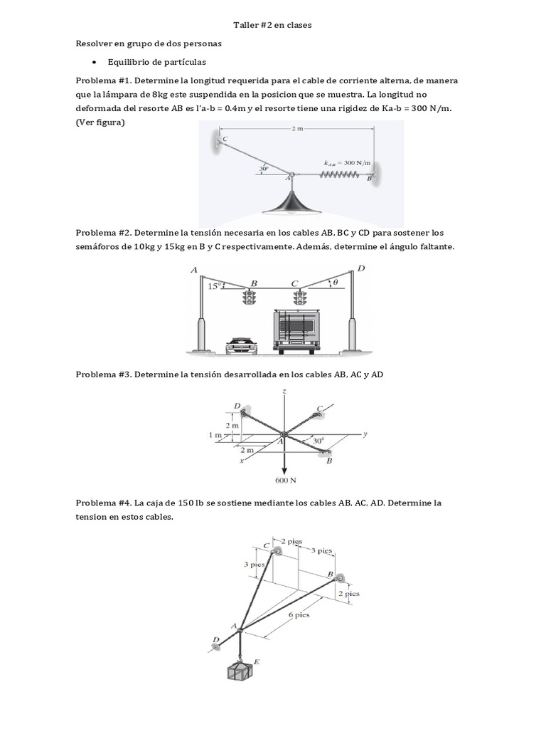 Estatica de Particulas Taller #2 | PDF