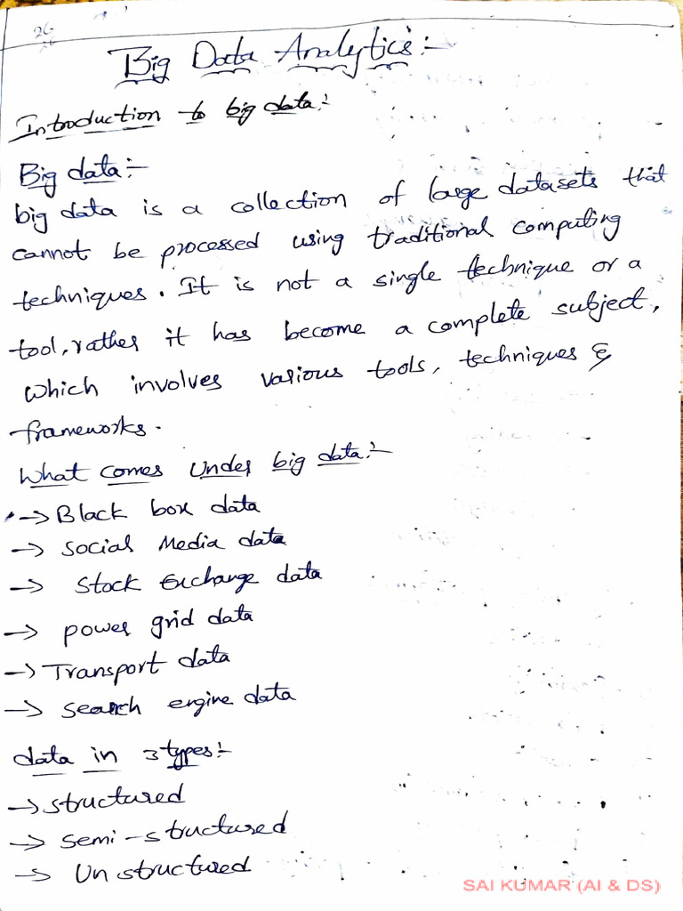 Bda Unit-1,2,4 | PDF