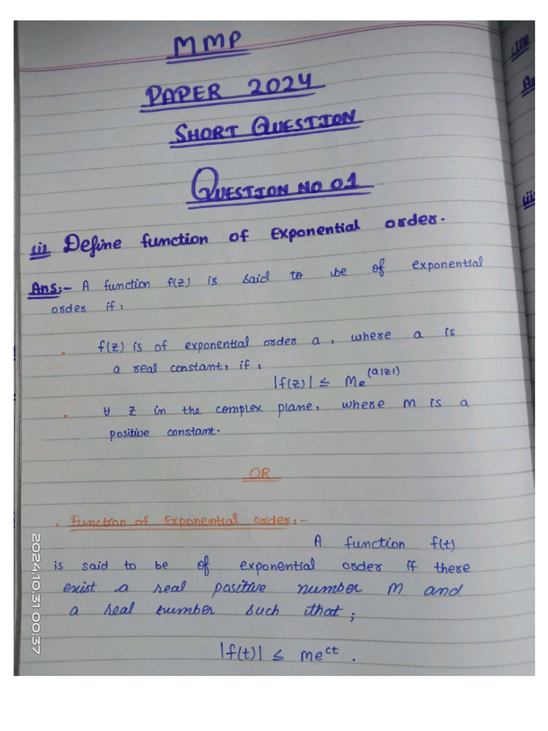 MMP Solved Paper 2024. | PDF