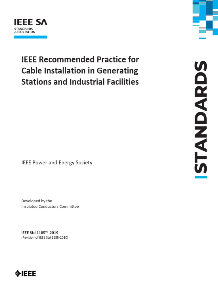 IEEE STD 1185-2019 Recommended Practice For Cable Installation in Generating Stations and ...