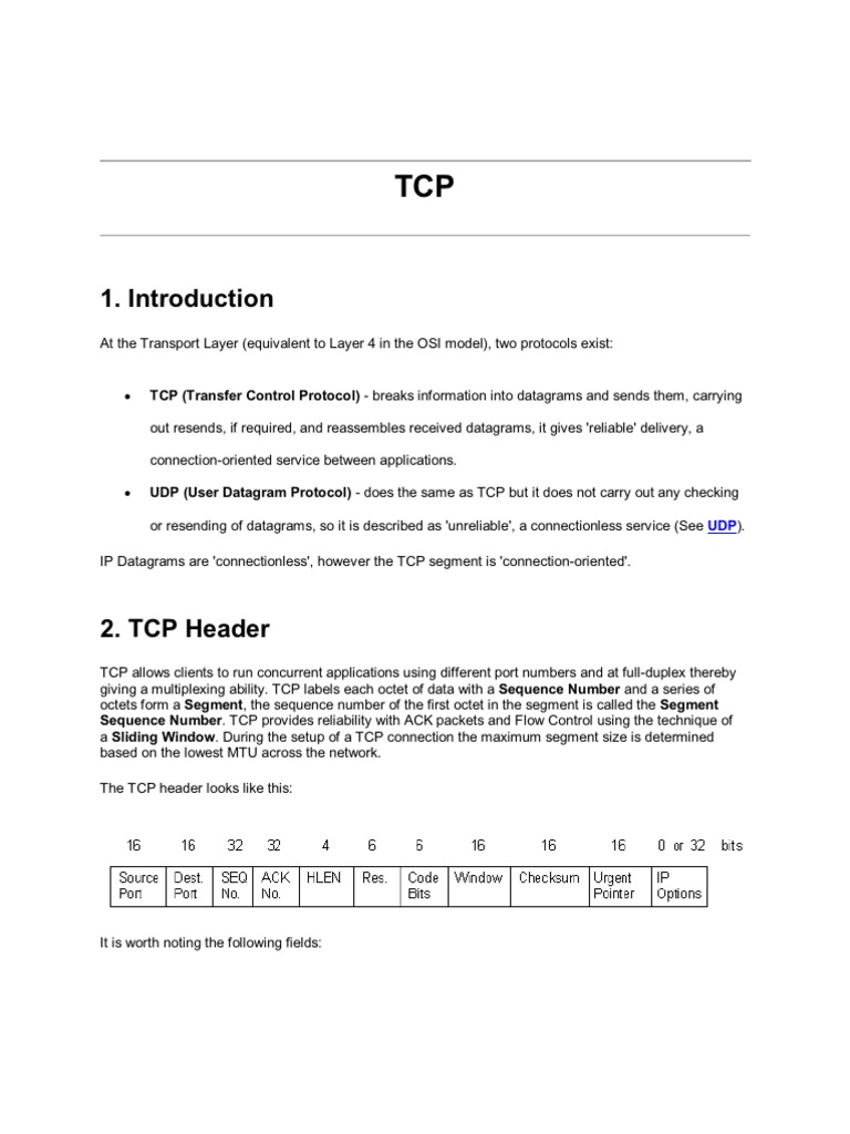 TCP & 3 Way Handshake in Detail | PDF | Transmission Control Protocol ...