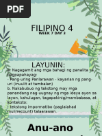 DLP - Filipino 4 - q4 - Week 2 - Panghalip Pamanggit | PDF