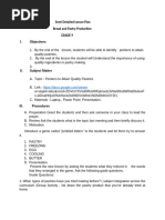 Detailed Lesson Plan in Bread and Pastry Production NC Ii | PDF ...