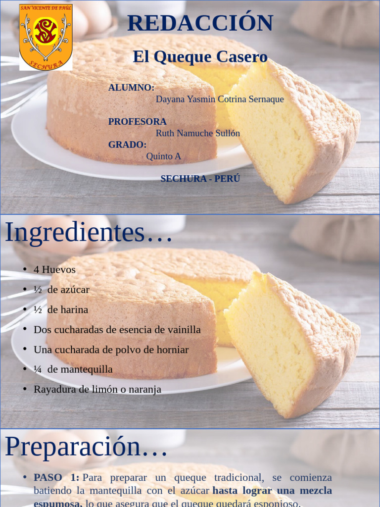 Cómo preparar un queque casero | PDF