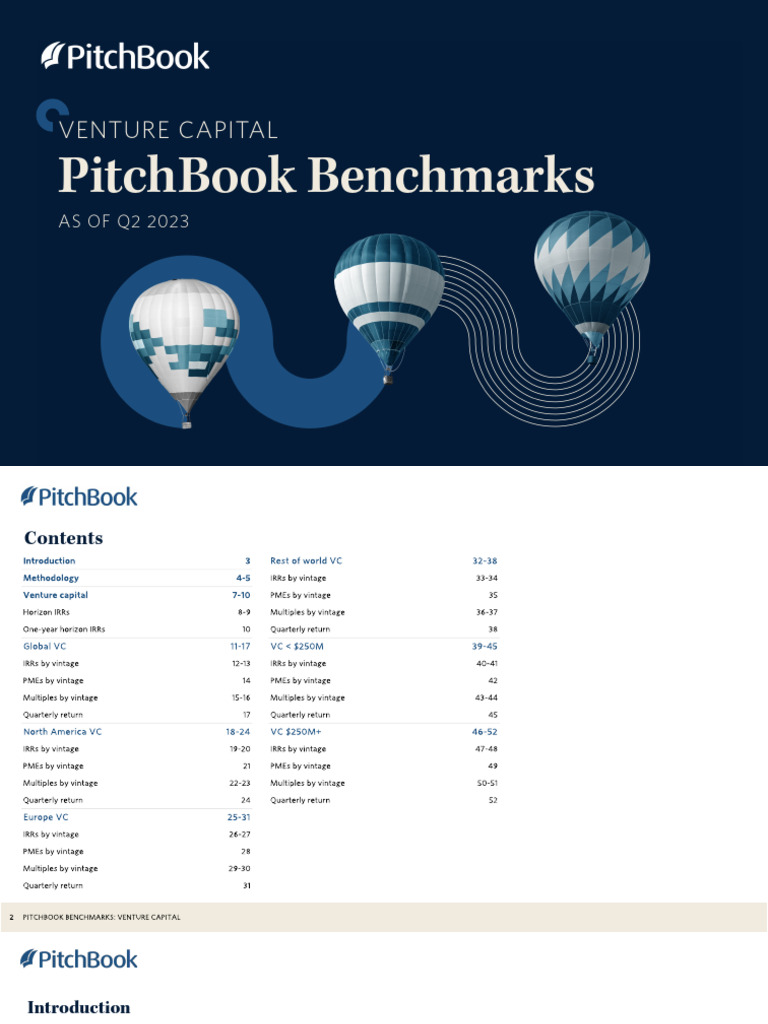 PitchBook Benchmarks As of Q2 2023 Venture Capital | PDF | Investing | Financial Economics