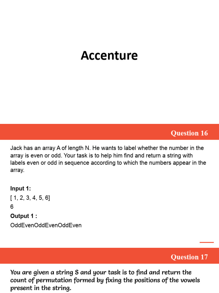 Accenture Coding (16-20) | PDF | String (Computer Science) | Function (Mathematics)