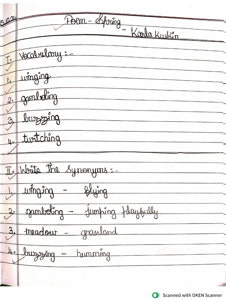 Poem Spring Notes | PDF Poem Spring Notes | PDF