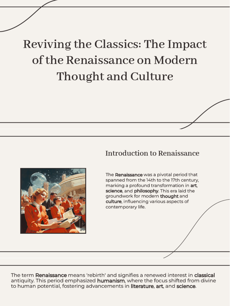 Reviving The Classics The Impact of The Renaissance On Modern Thought ...