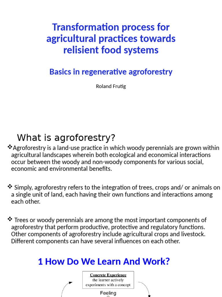 Components of Agroforestry Explained | PDF | Agriculture | Soil