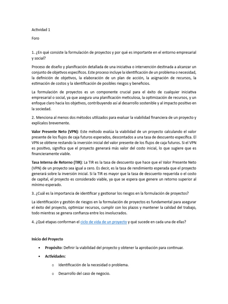 Actividad 1 Foro FEP | PDF | Economias