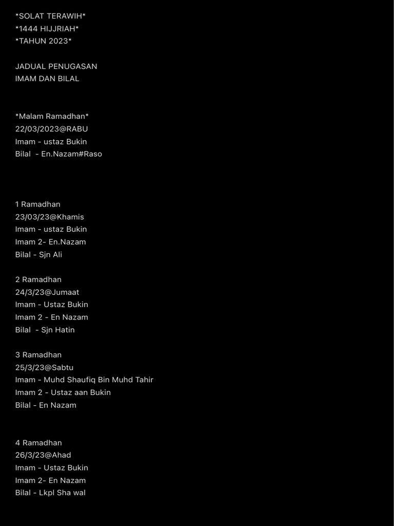 Solat Terawih | PDF