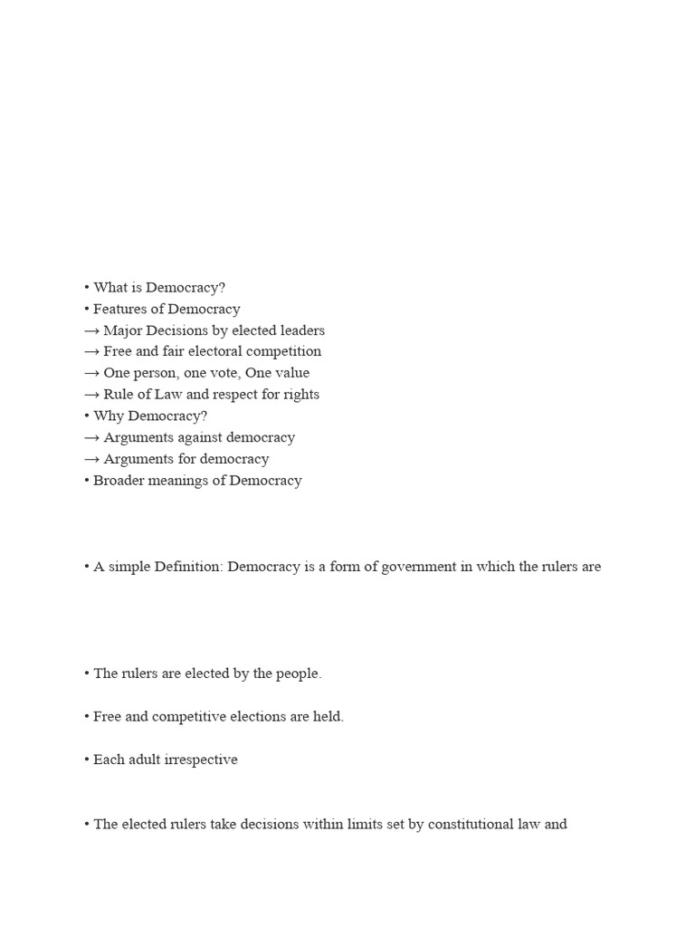 Understanding Democracy: Key Concepts | PDF | Democracy | Political ...