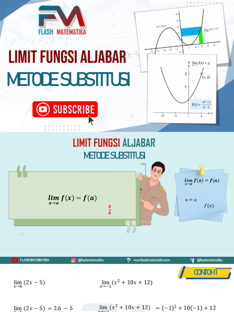 Limit Fungsi Aljabar Metode Substitusi | PDF