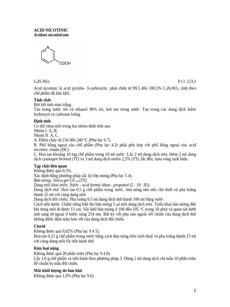 ACID Nicotinic | PDF