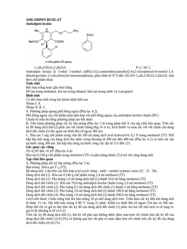 Amlodipin Besilat-Sua Lan1 | PDF