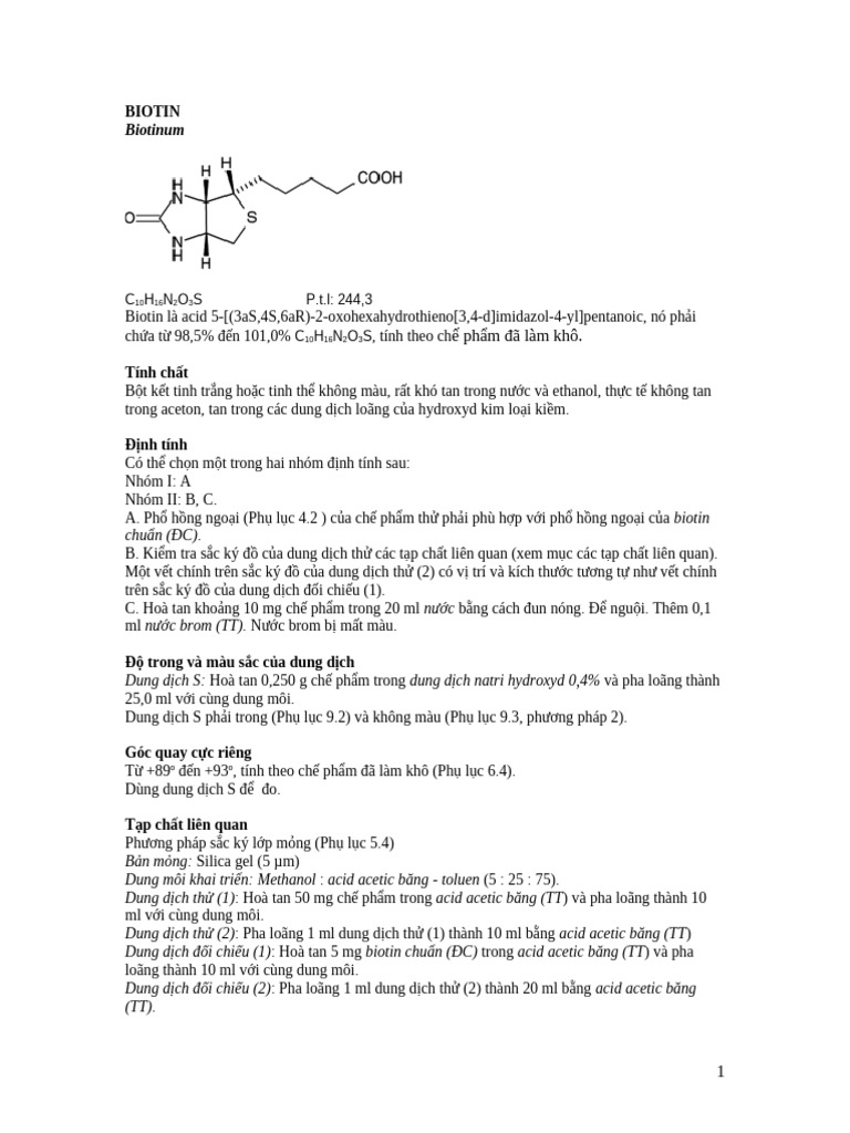 BIOTIN | PDF