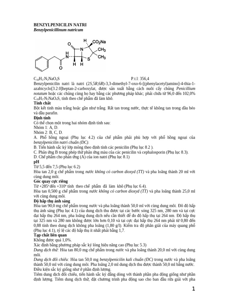 BenzylPeni NATRI | PDF