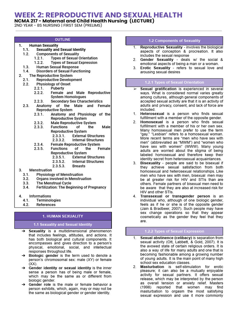 Week 2 - Reproductive and Sexual Health | PDF | Puberty | Testicle