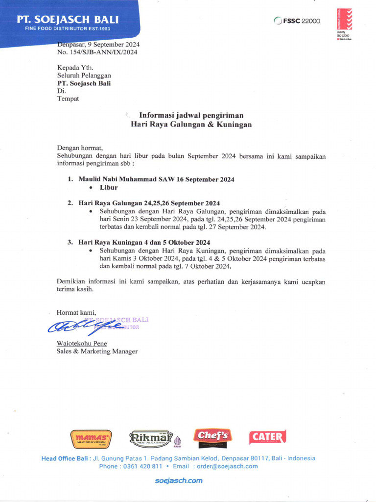 Ann Letter Customer - Sept 2024 | PDF