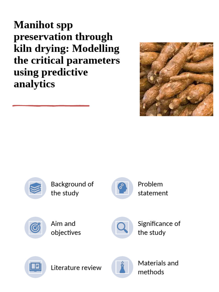 0000manihot SPP Preservation Through Kiln Drying Modelling The Critical Parameters Using ...