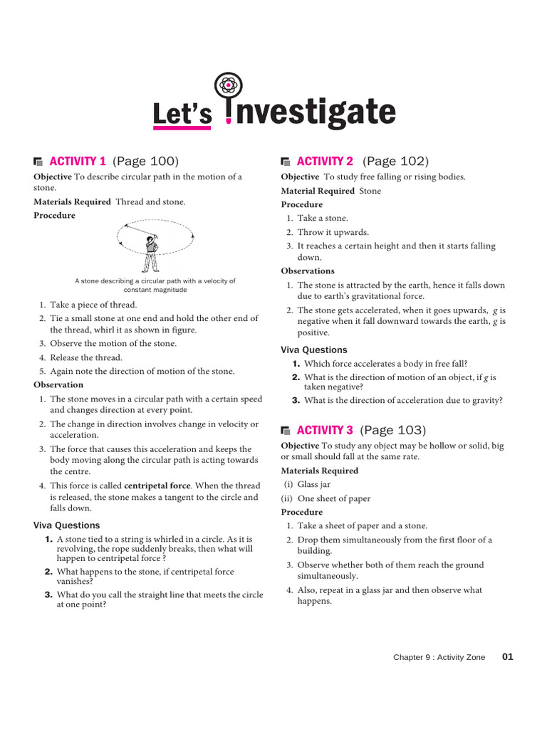 Activity 09 AIO 9th | PDF | Buoyancy | Acceleration