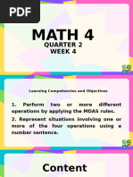 Grade 4-q2w4 (Matatag DLL) - Mathematics | PDF | Mathematics | Learning