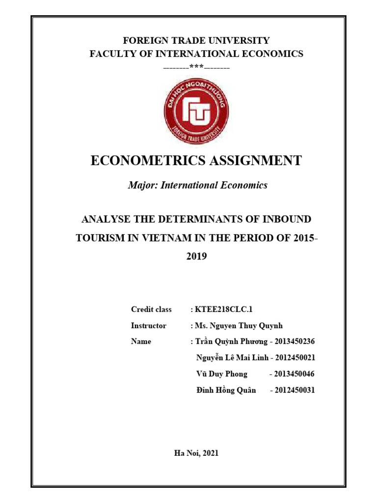 Group 21 - Econometrics 1 Assignment | PDF | Cost Of Living | Tourism