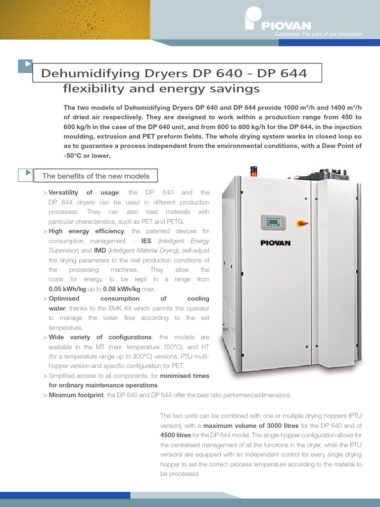 Energy-Efficient DP 640 & 644 Dryers | PDF | Clothes Dryer ...
