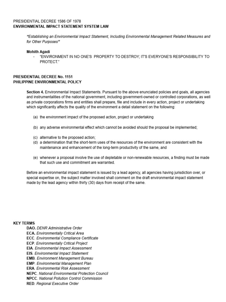 Rem Ecology Notes Prellim | PDF | Environmental Impact Assessment ...