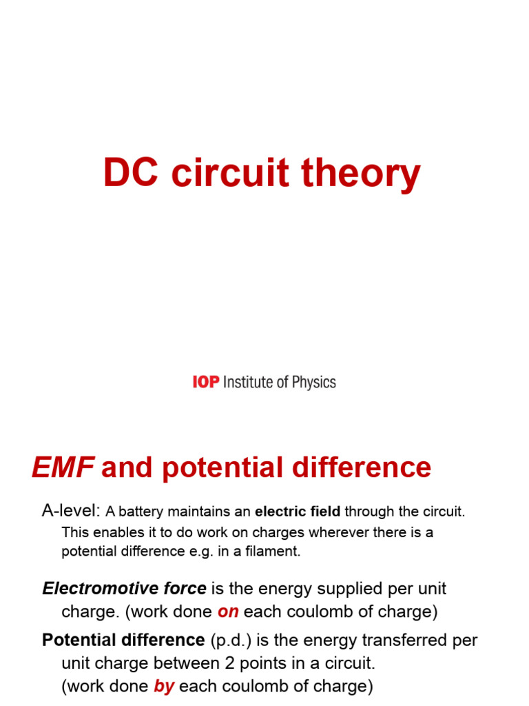 DC Circuits | PDF | Voltage | Electrical Resistance And Conductance